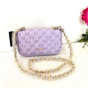 bebe | Bags | Bebe Liv Monogram Crossbody Bag Lavenderdark Lavender ...